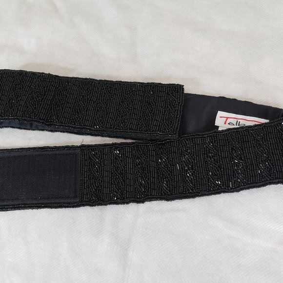 Talbots | Accessories | Vintage Talbots Black Beaded Belt Sz M | Poshmark